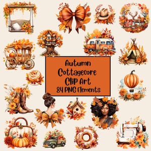 Autumn Days Clipart, Fall Elements, Fall Vibe Clipart, Cozy Fall Png ...