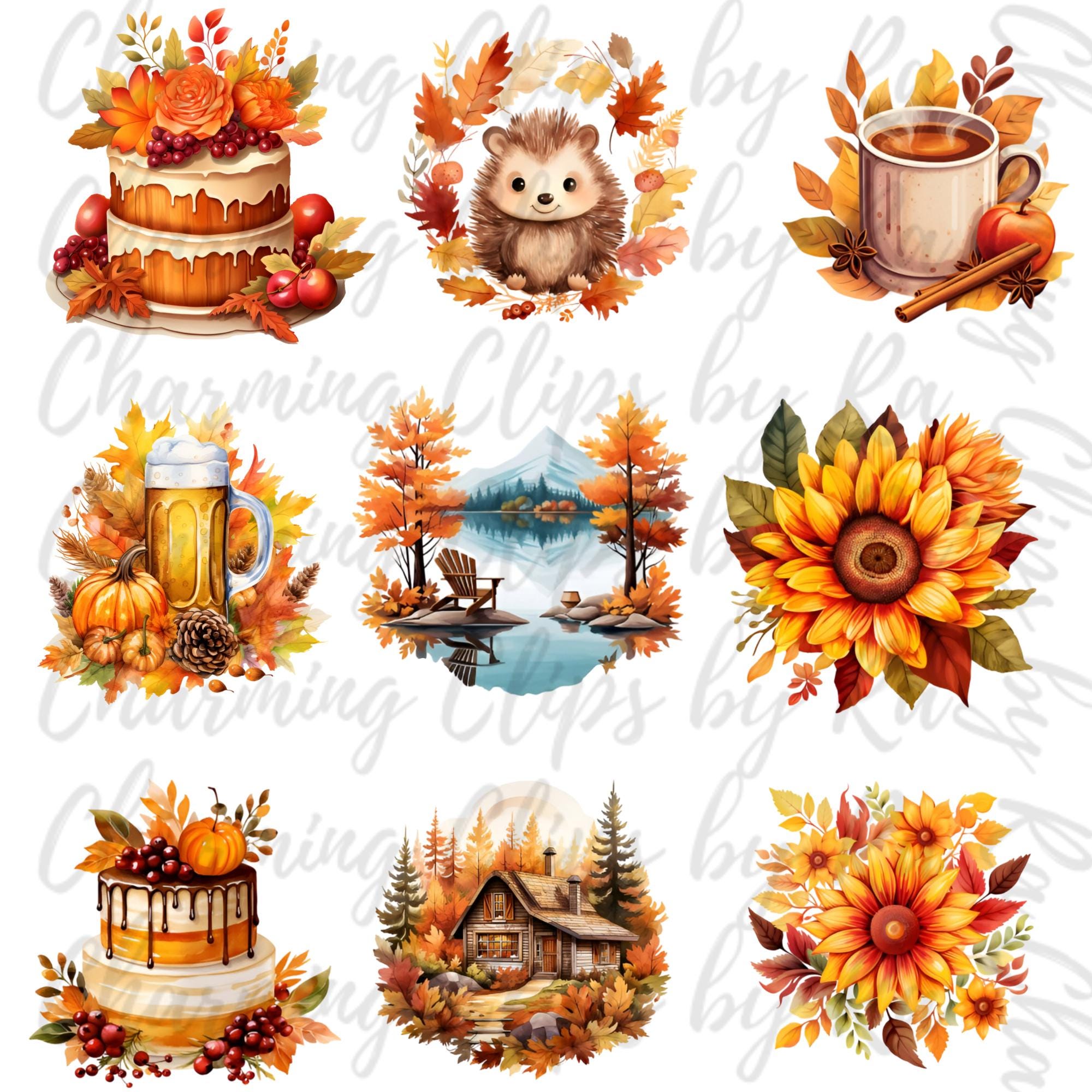 Autumn Days Clipart, Fall Elements, Fall Vibe Clipart, Cozy Fall Png ...
