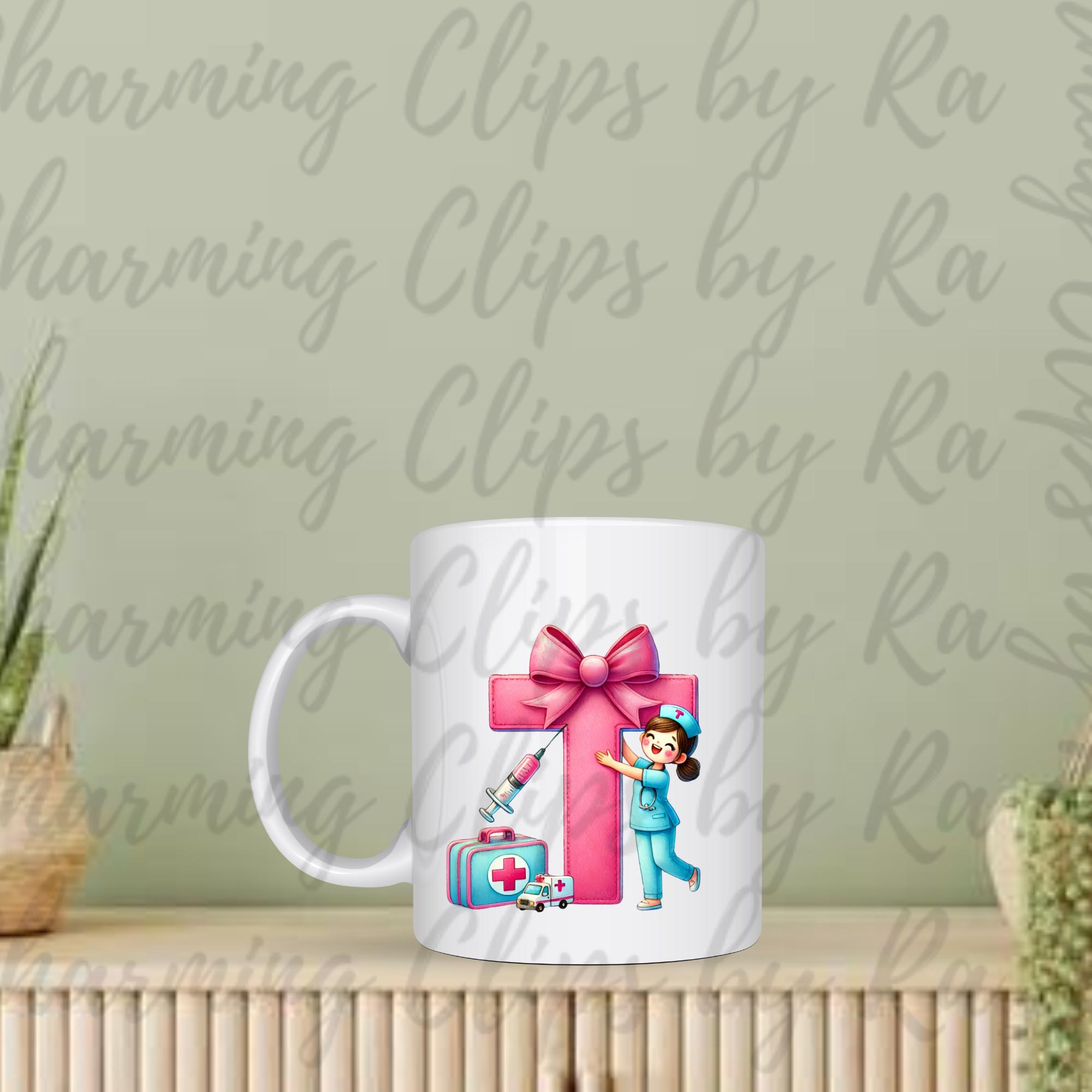 Nurse Doodle Letters Alphabet, Nurse Alphabet, Sublimination, Medical ...