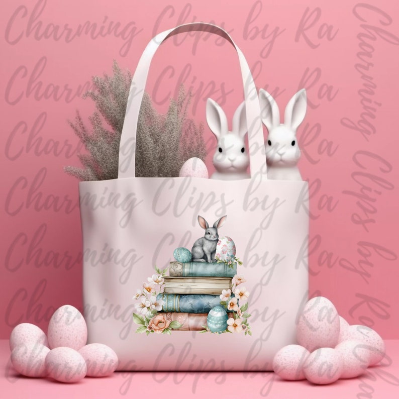Watercolor Easter Bookcase Clipart, Easter Bookshelf Bundle, Library ...