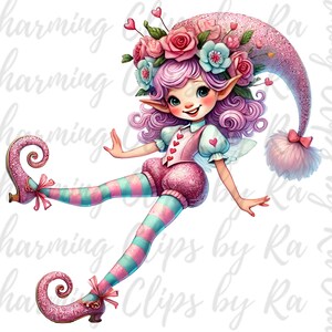 Valentine Elf PNG, Valentine Love Days PNG, Sublimation, Heart ...