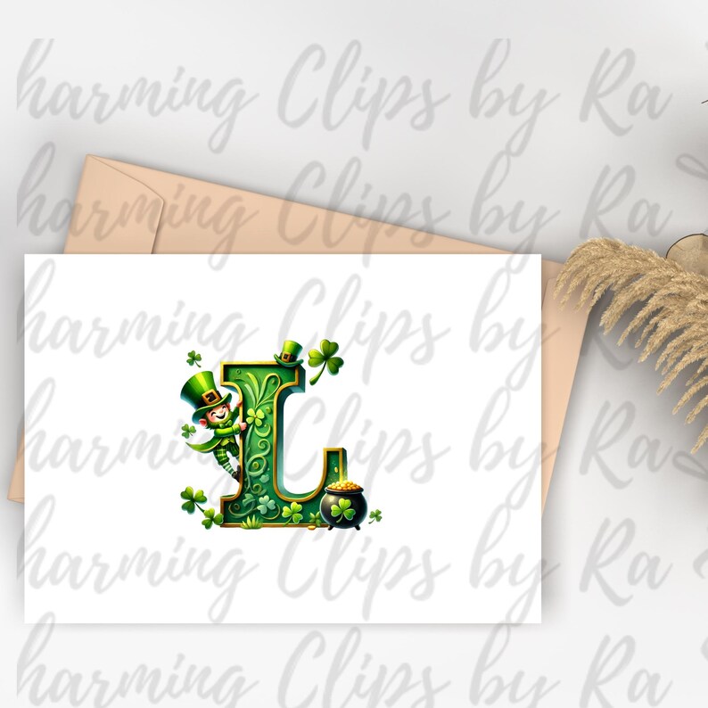St. Patrick's Day Alphabet PNG Bundle, Shamrock Letters, Leprechaun PNG ...