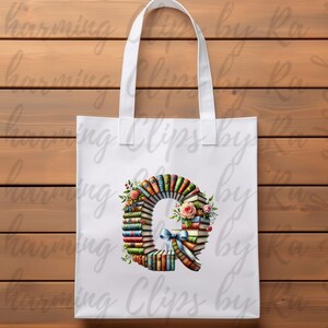 Book Alphabet Clipart Set, Bookish Graphics, Book Lovers Clipart ...