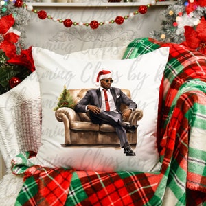 Black Man Christmas Watercolor Clipart, Husband Clipart, Afro Man ...