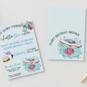 Chatta-two-chee Birthday Invitation: Canva Editable Template (digital ...