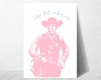 Cowgirl Cocktails Print, Red Posters, Gallery Wall Art Decor, Trendy ...