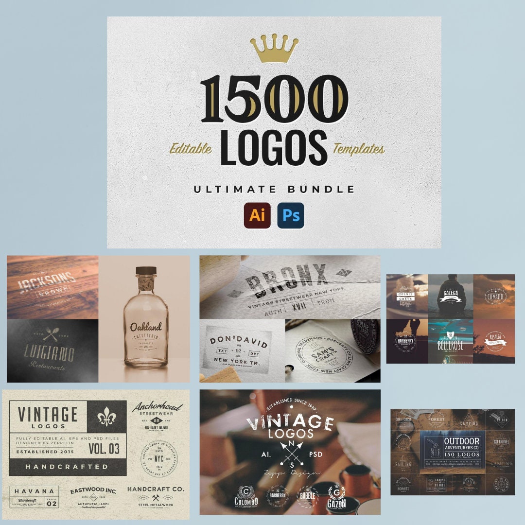 1500+ Logos Ultimate Bundle Logo Template PSD Photoshop, AI ...