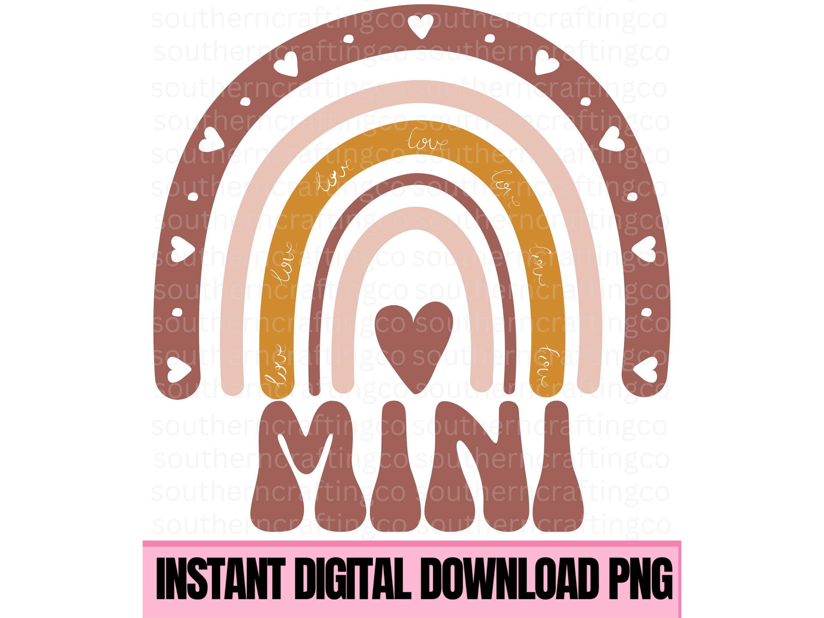 Boho Rainbow Mini PNG - Etsy