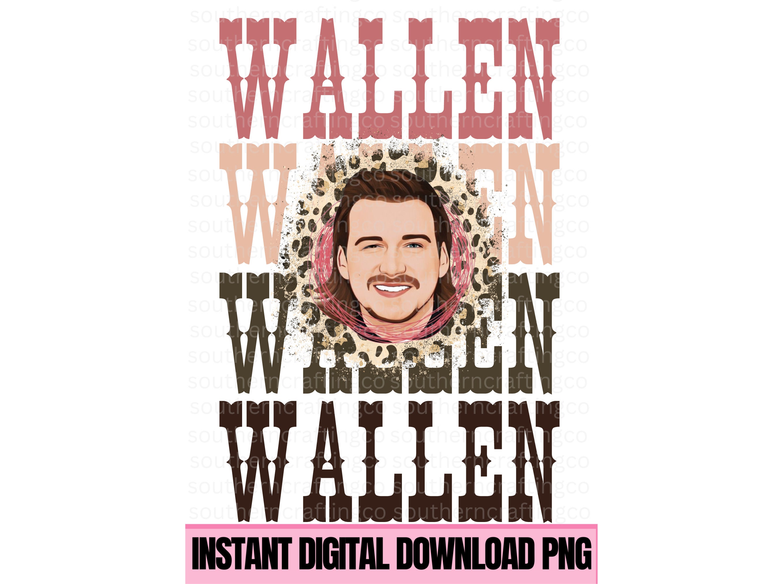 Morgan Wallen With Leopard Print PNG - Etsy