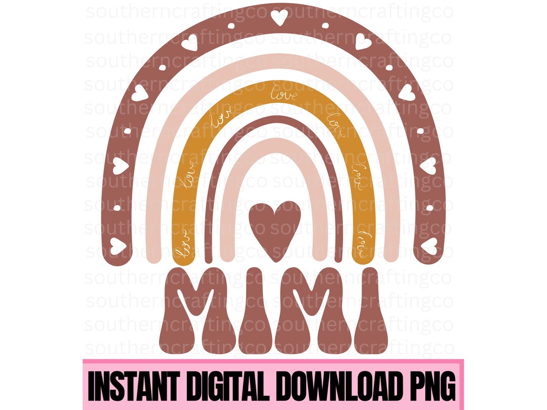 Boho Rainbow Mimi PNG - Etsy
