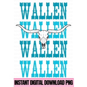 Morgan Wallen Bull Skull PNG - Etsy