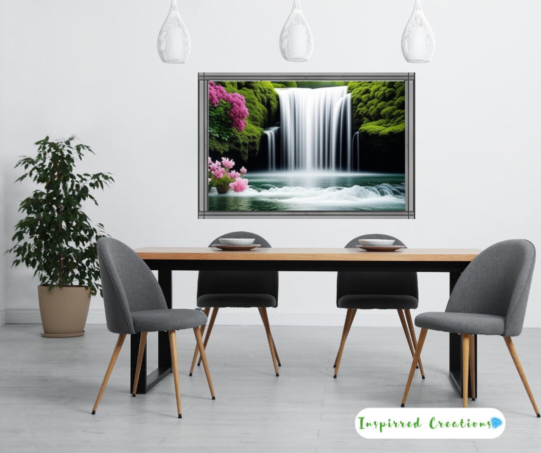 Spring Rainforest Wall Art Picture Artwork With Springfall Trees and ...