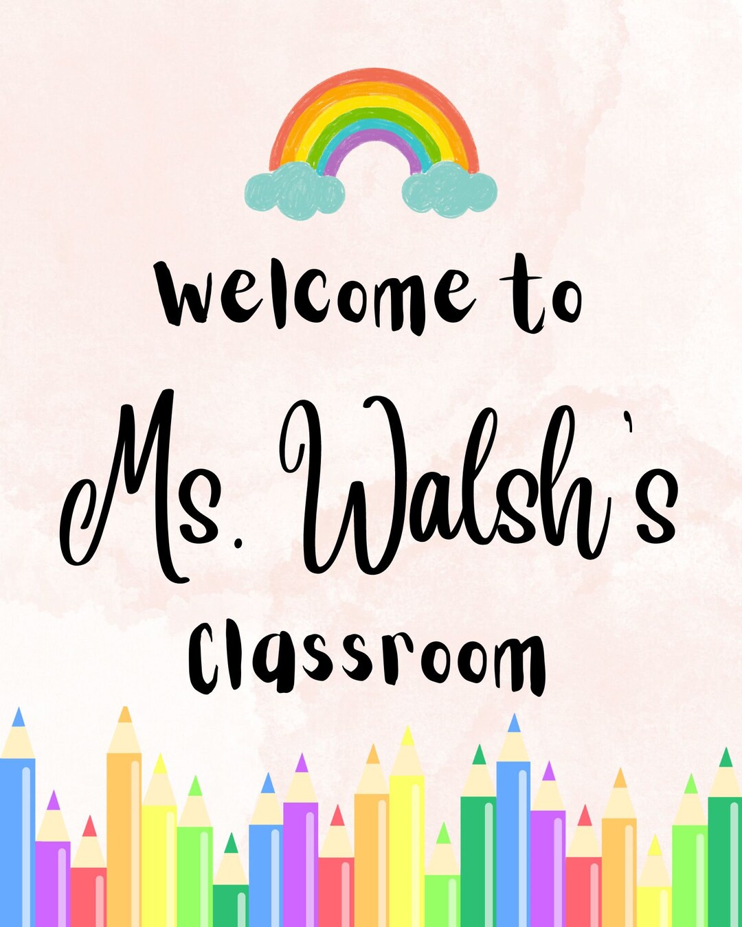 Custom Teacher Welcome Printable - Etsy