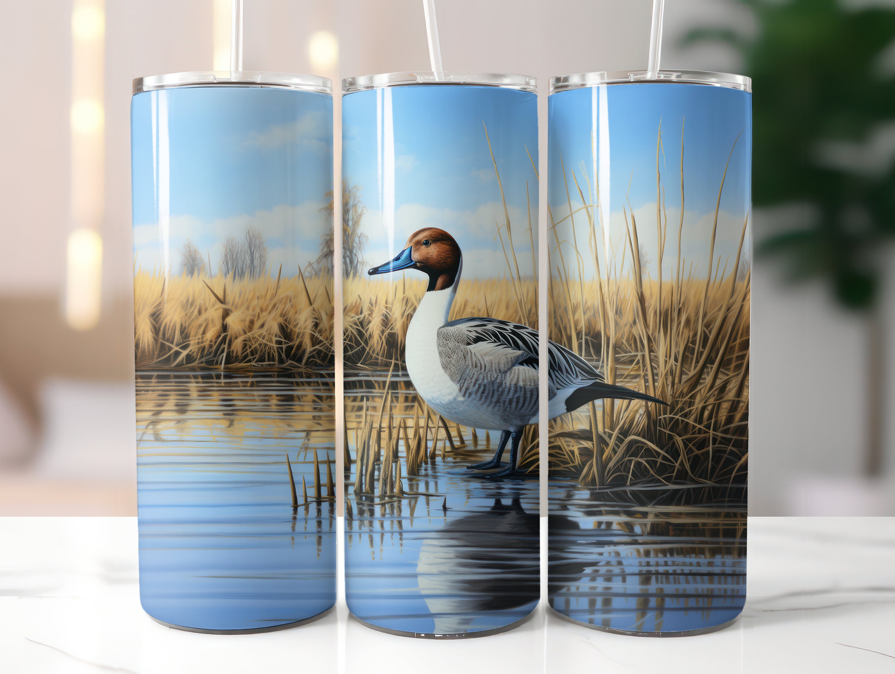 Pintail Duck Tumbler Wrap Outdoors 20oz Skinny Tumbler Sublimation ...