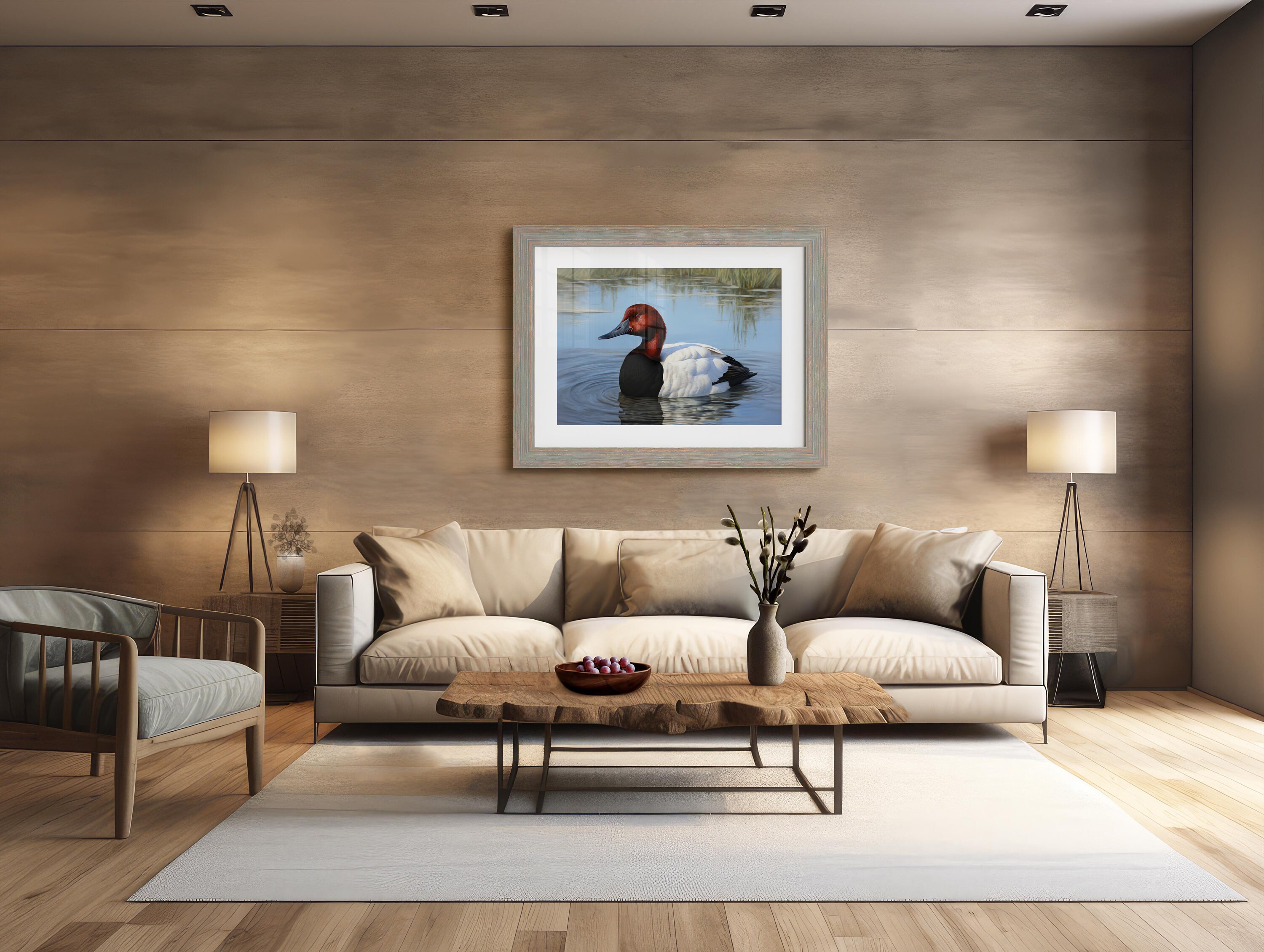Canvasback Duck Wall Art, Printable Country Décor Digital Download Wall ...