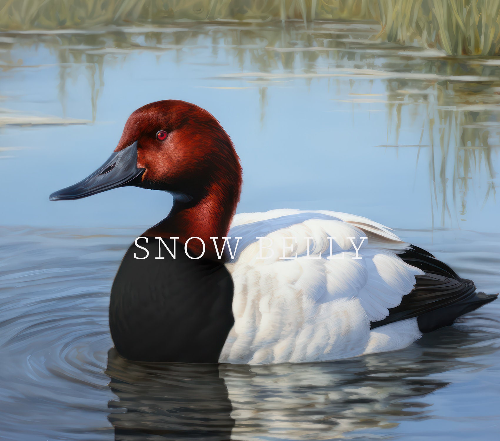 Canvasback Duck Wall Art, Printable Country Décor Digital Download Wall ...
