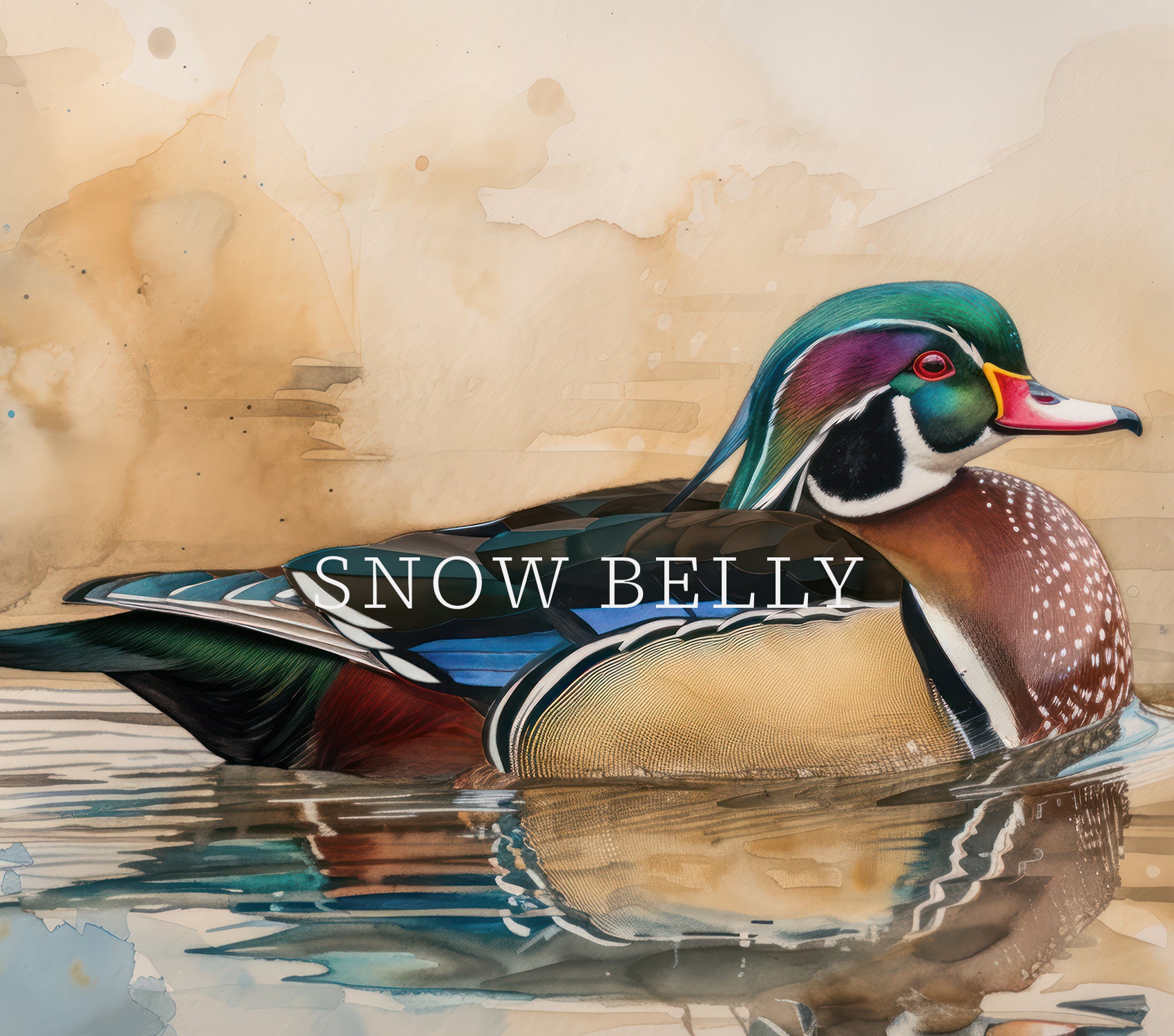 Wood Duck Wall Art, 5 Pack, Printable Country Décor Digital Download ...