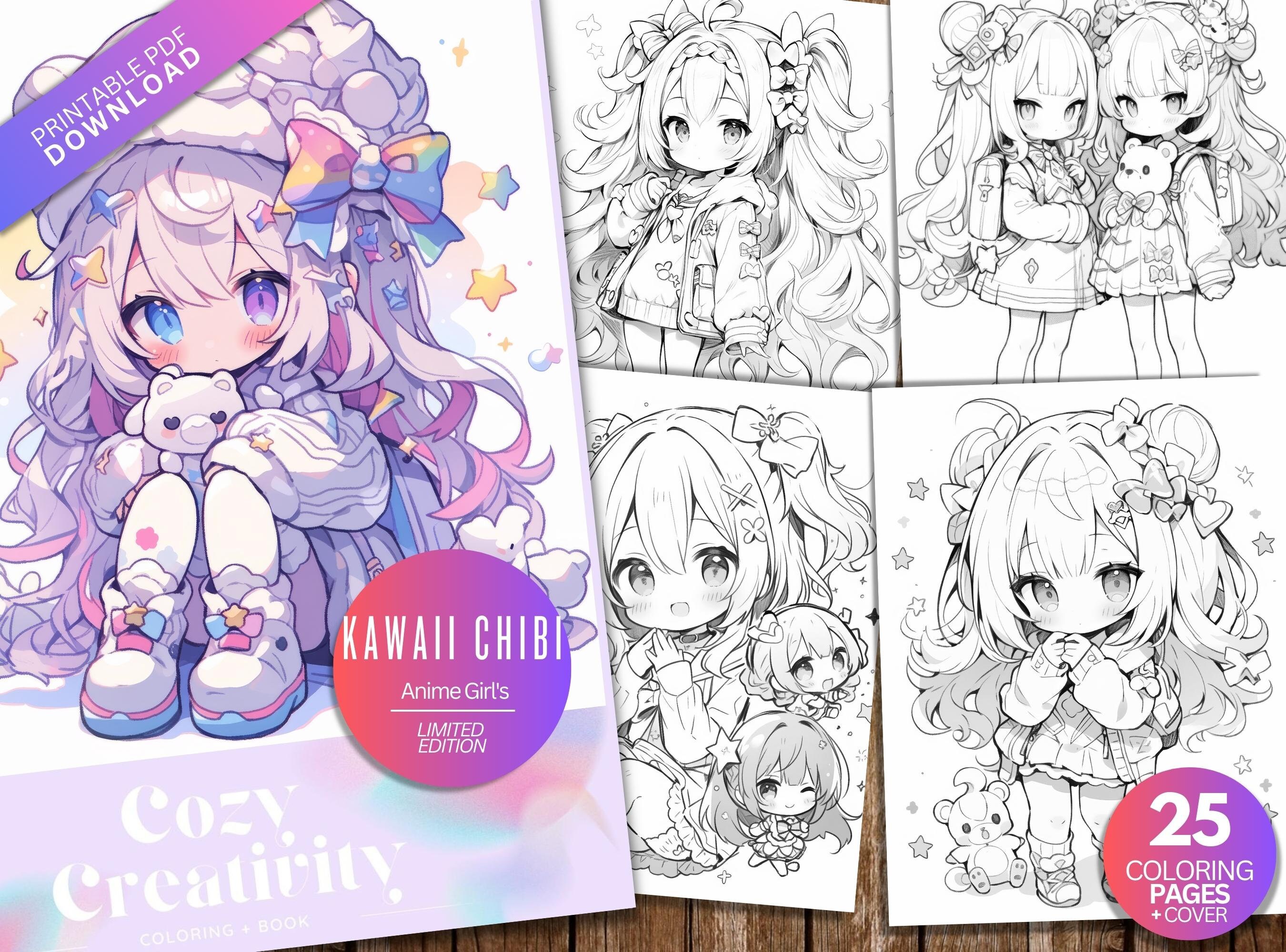 Anime Chibi Coloring Pages For Girls