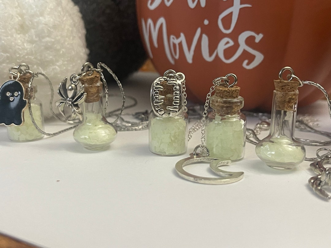 Potion Bottle Glow in the Dark Necklaces - Etsy