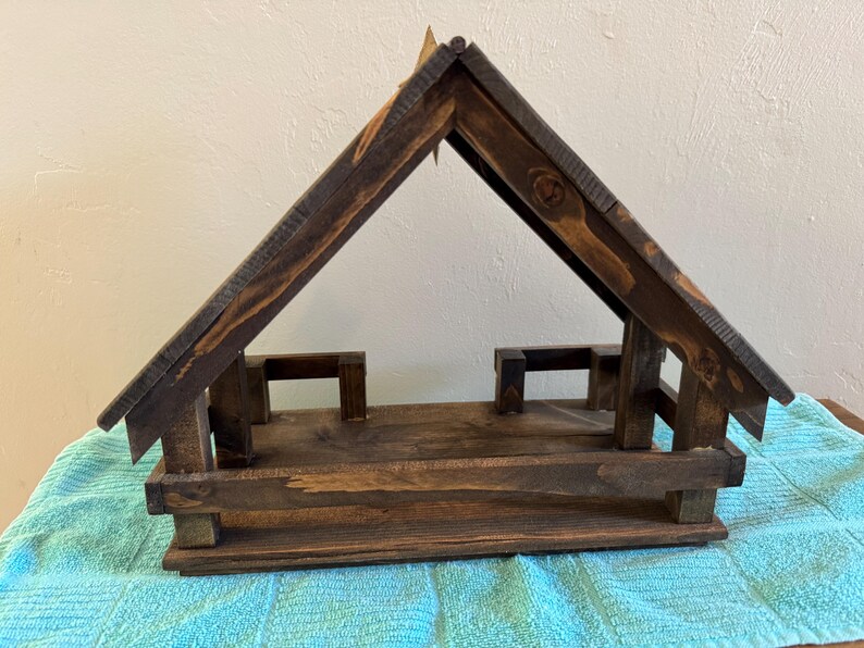 NEW STYLE Christmas Nativity Stable Crèche Handmade Small - Etsy