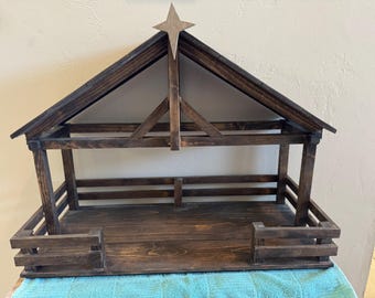 NEW STYLE Christmas Nativity Stable Crèche Handmade Small - Etsy