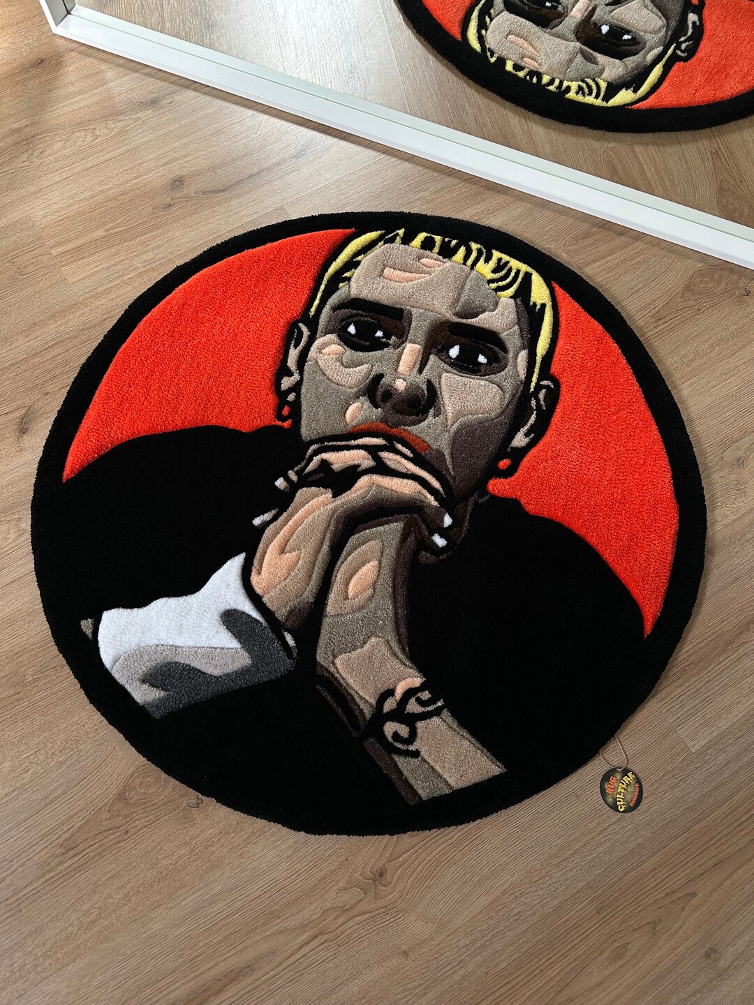 Tufted Rug / Handmade Rapper Inspired Slim Shady Rug / Custom Tufted ...