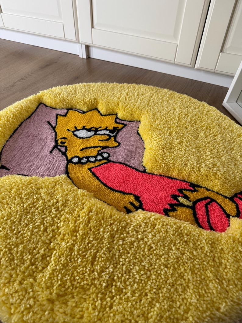 Handmade Tufted Cartoon Rug: 3D Floor Art (75cm) - Etsy