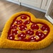 Tufted 3D Pizza Rug /handmade Custom Rug/ Heart Pizza/ - Etsy