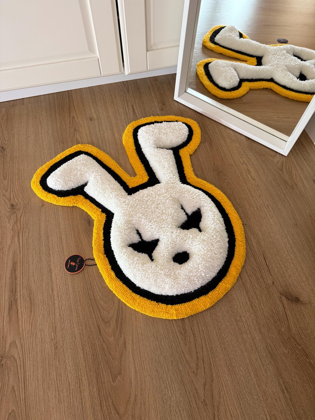 Bad Bunny Handmade Tufted Rug: 3D Rabbit Wall Art | READY TO SHIP - Etsy