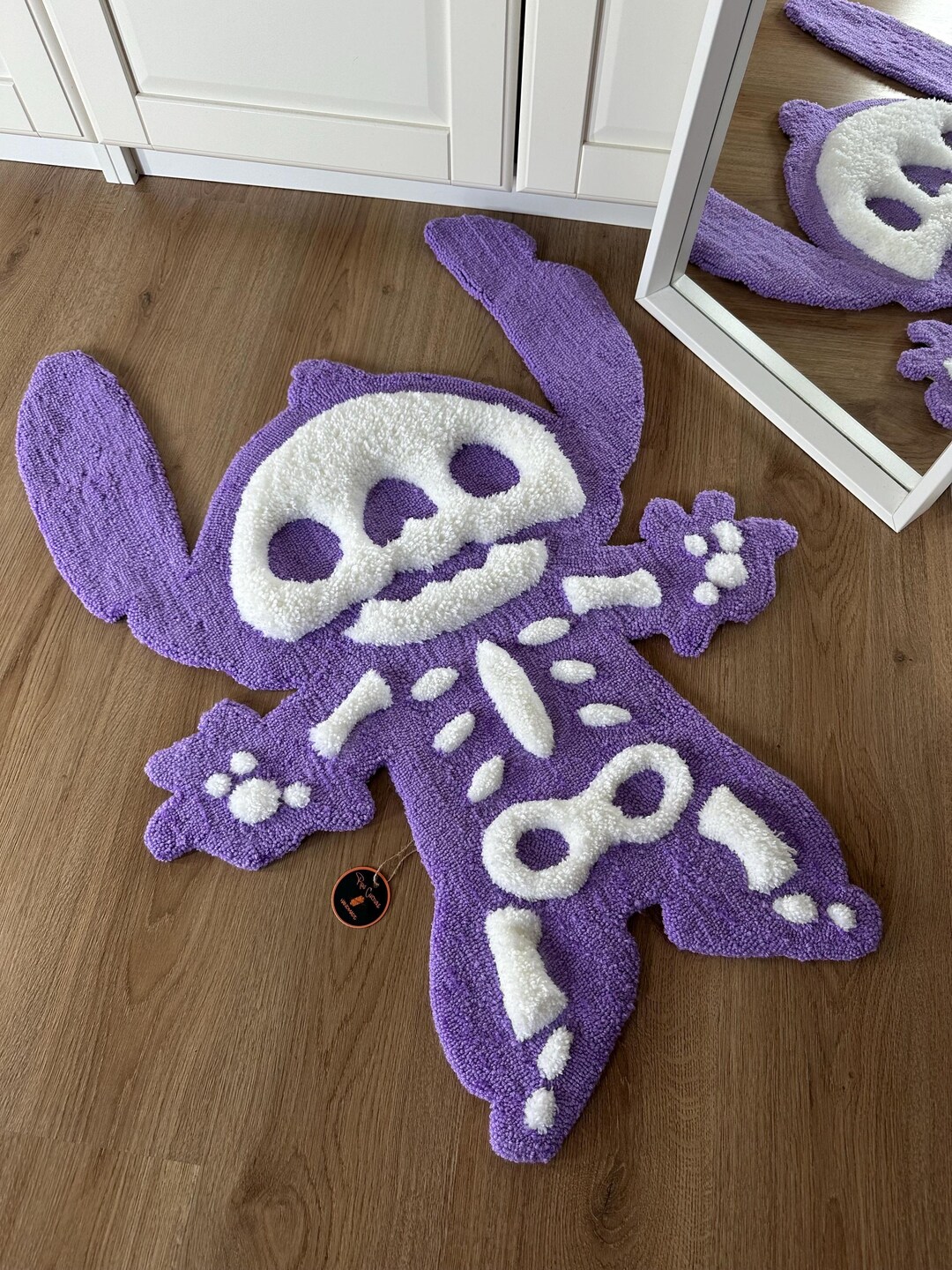 Skeleton Tufted Rug/3d Rug/ Handmade Tufted Custom Rug/ Living Room ...