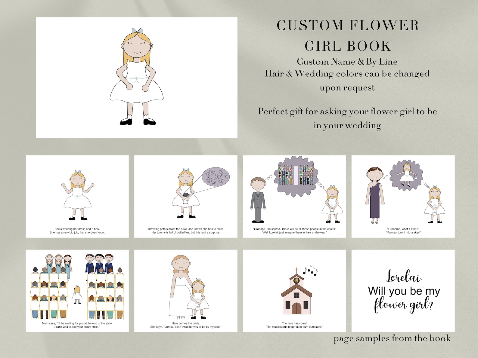 Custom Flower Girl Proposal Book, Flower Girl Gift, Wedding Party Gifts ...