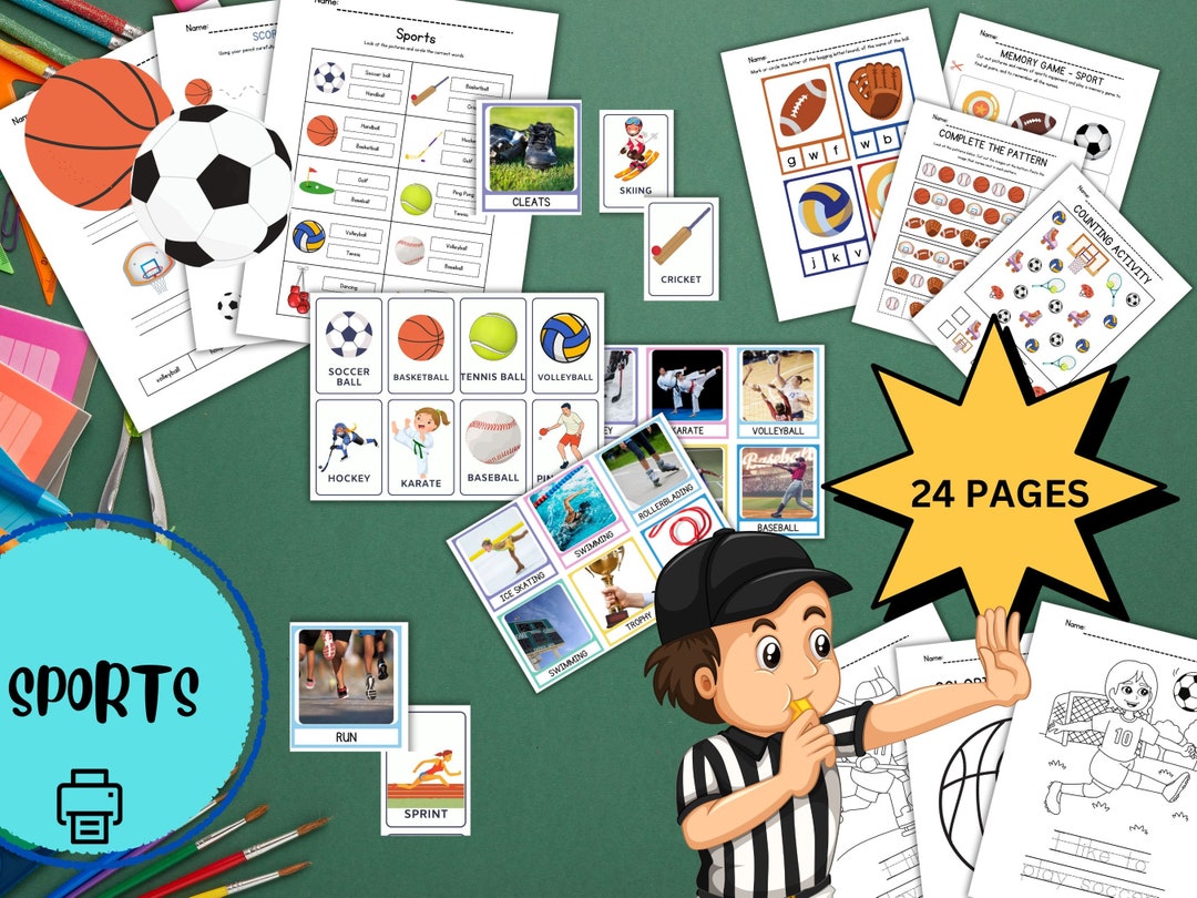 Preschool Sports & Action Words / Flashcards , Worksheets Activities ...