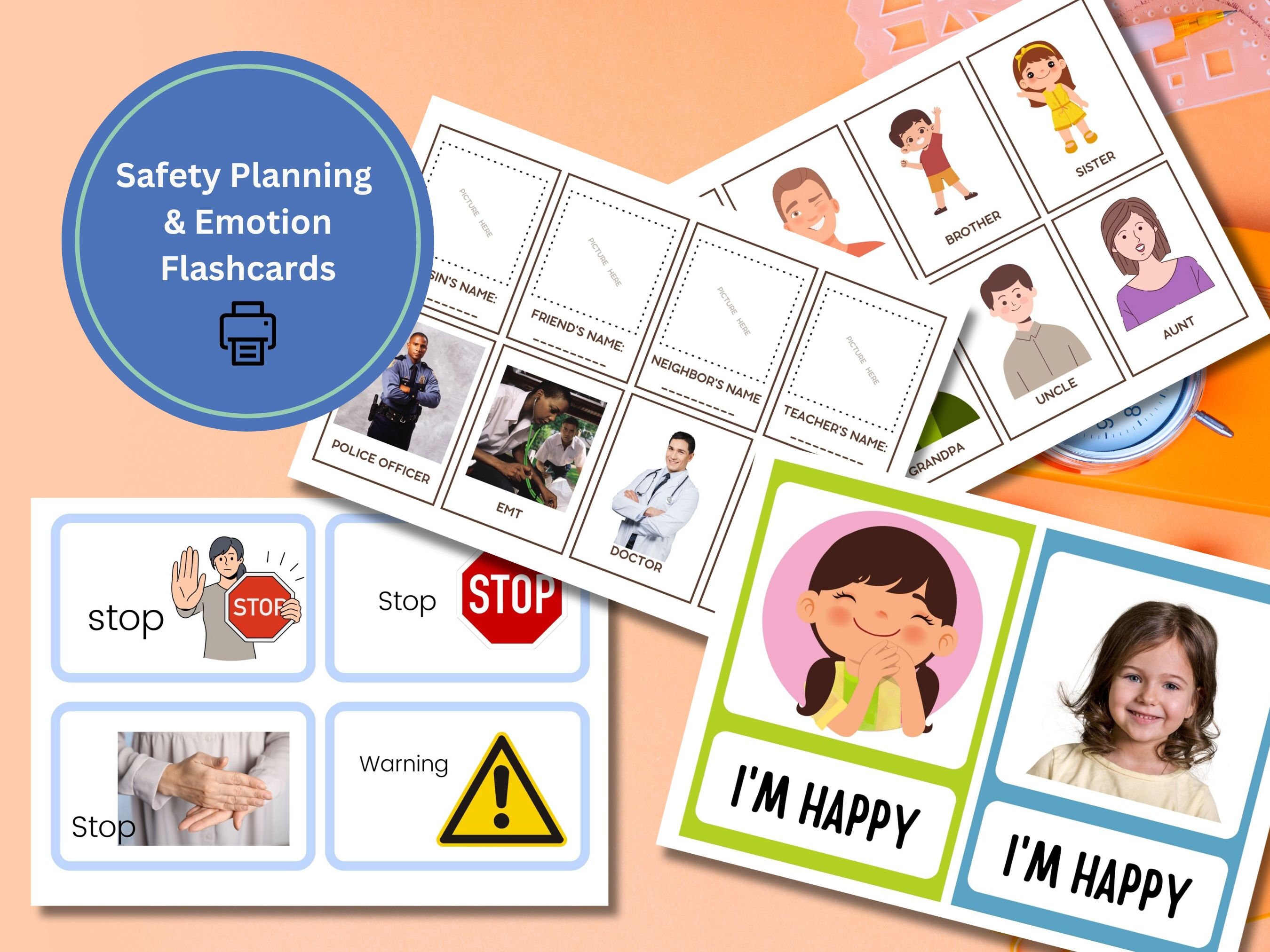 Preschool Safety & Emotions/ Flashcards , Worksheets Activities ...