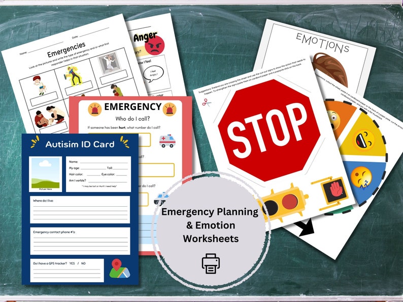 Preschool Safety & Emotions/ Flashcards , Worksheets Activities ...