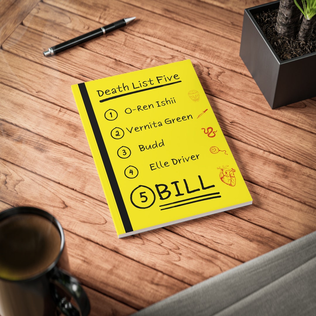 Kill Bill Softcover Notebook // Death List Five // Quentin Tarantino ...