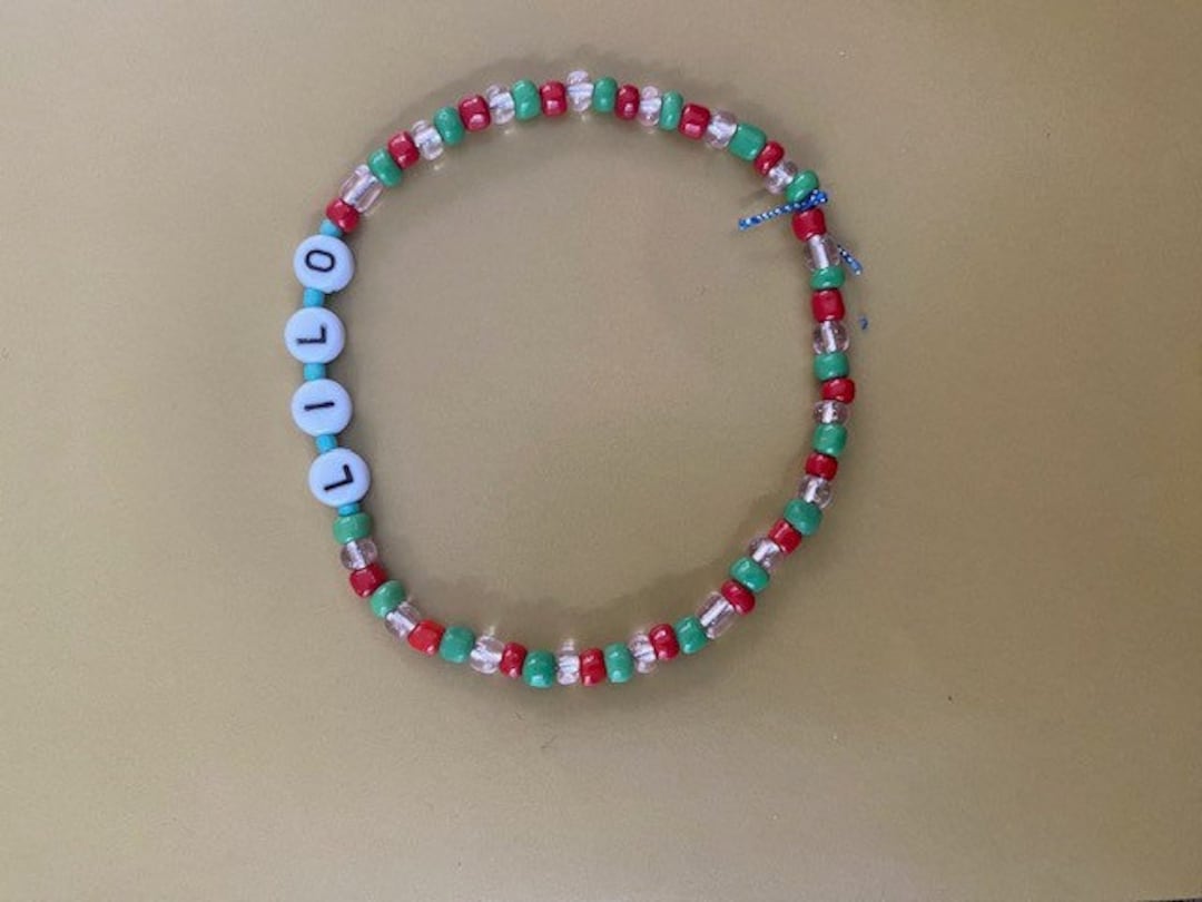 Lilo and Stitch - "lilo" - Friendship Seed and Letter Bead Bracelet - Etsy