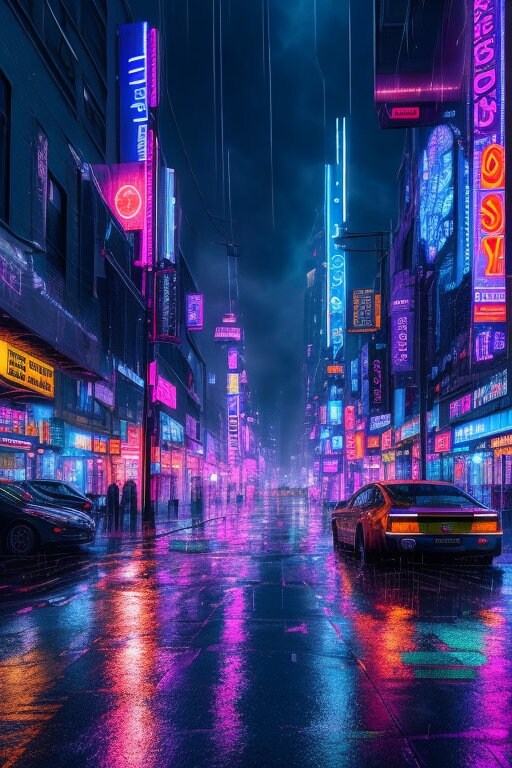 The Neon Night Poster Print 36 X 24 - Etsy