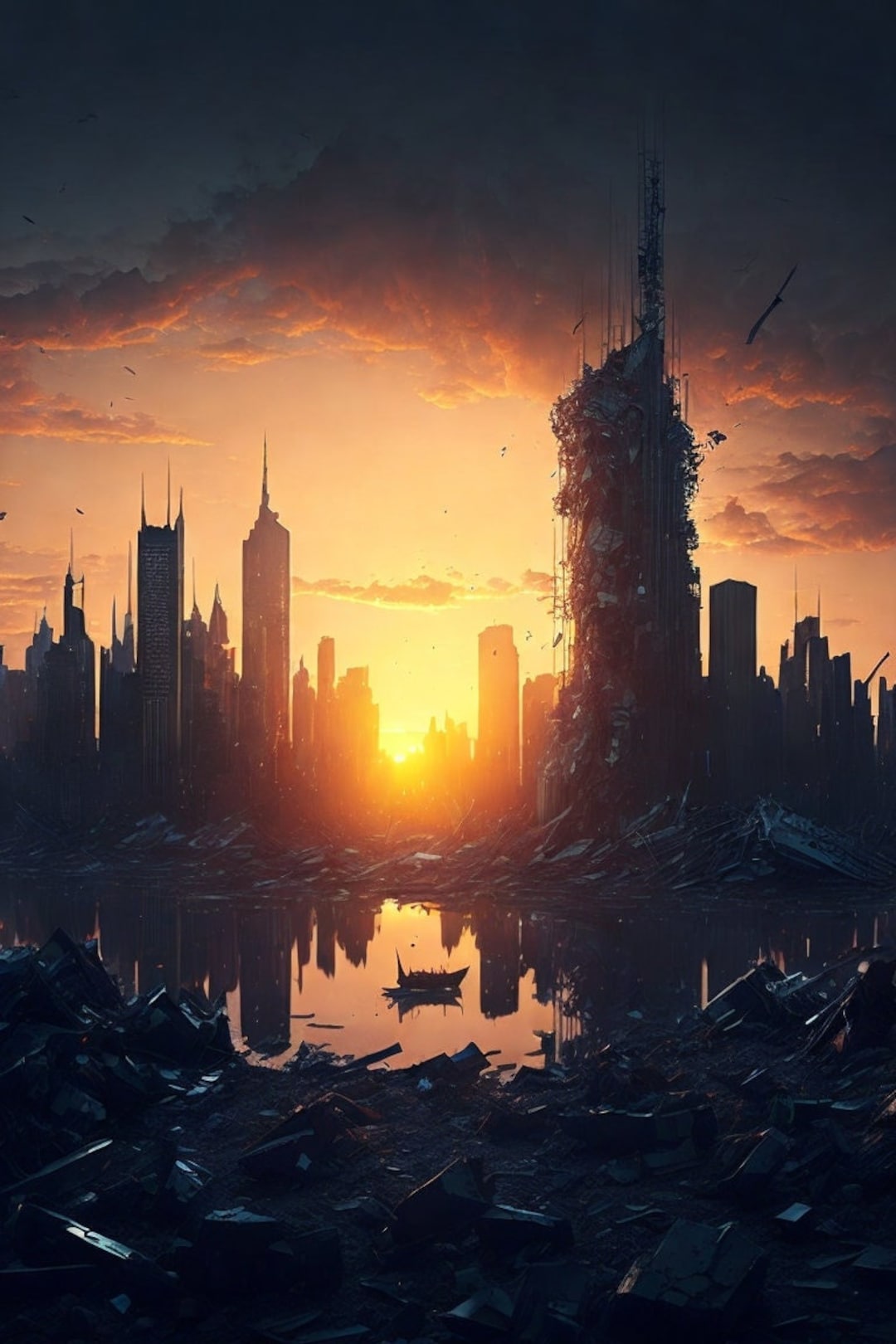 Post-apocalyptic Manhattan. Poster Print 36" X 24" - Etsy