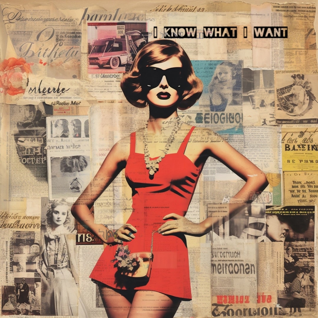 Empowered Women Collage: Vintage Style Art Prints & Portraits of Strong ...