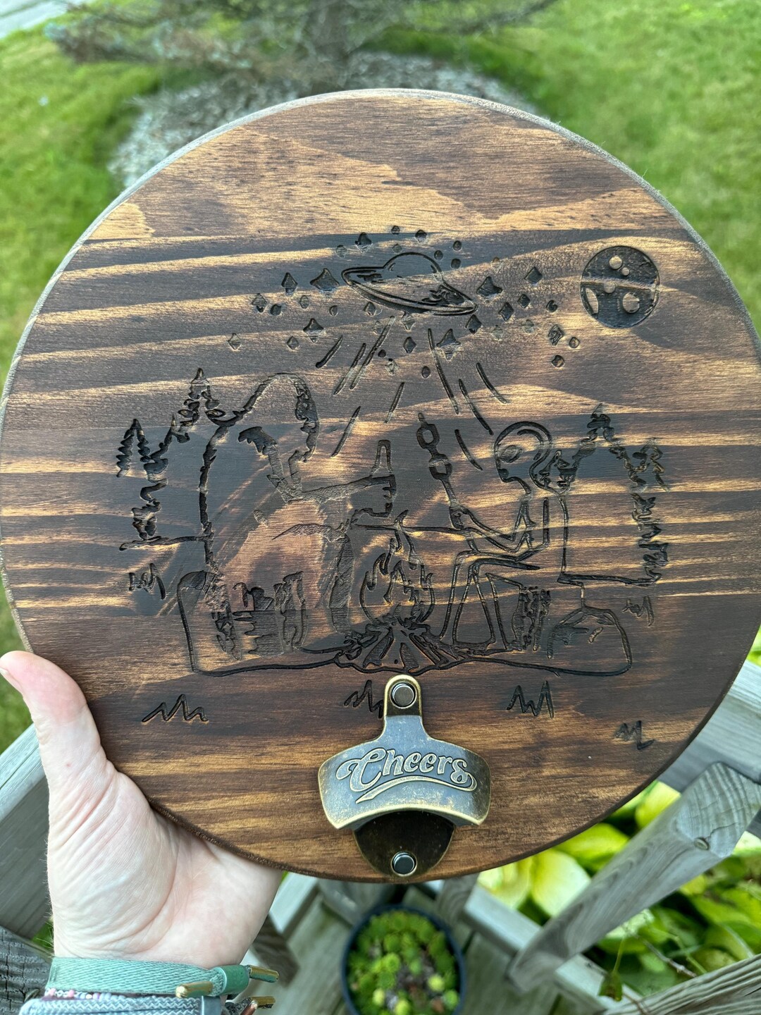 Big Foot and Alien Wall Hanger With Bottle Opener. - Etsy