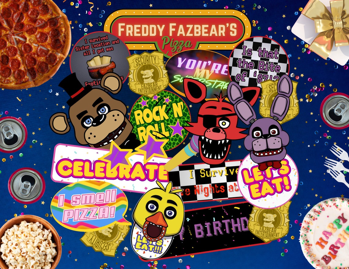 Five Nights at Freddy's Inspired - FNAF Birthday Party Decor - Fnaf ...