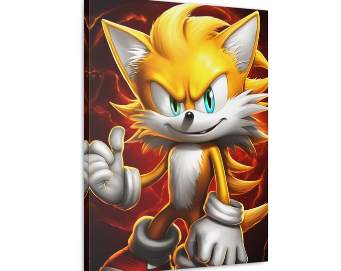 Tails the Fox Canvas/poster / Canvas / Home Décor Wall Art / High ...