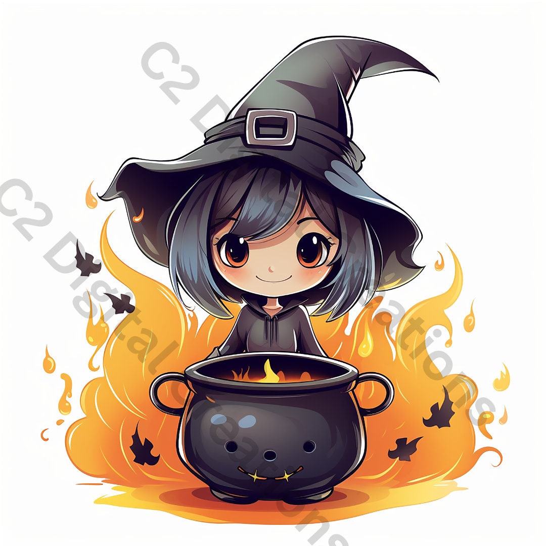 30+ Cute Halloween Clipart Pack Images! Cartoon Mummy, Witch, Pumpkin ...