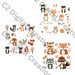 Woodland Fall Clipart Set - Fall Woodland Animal Clipart Set in PNG ...
