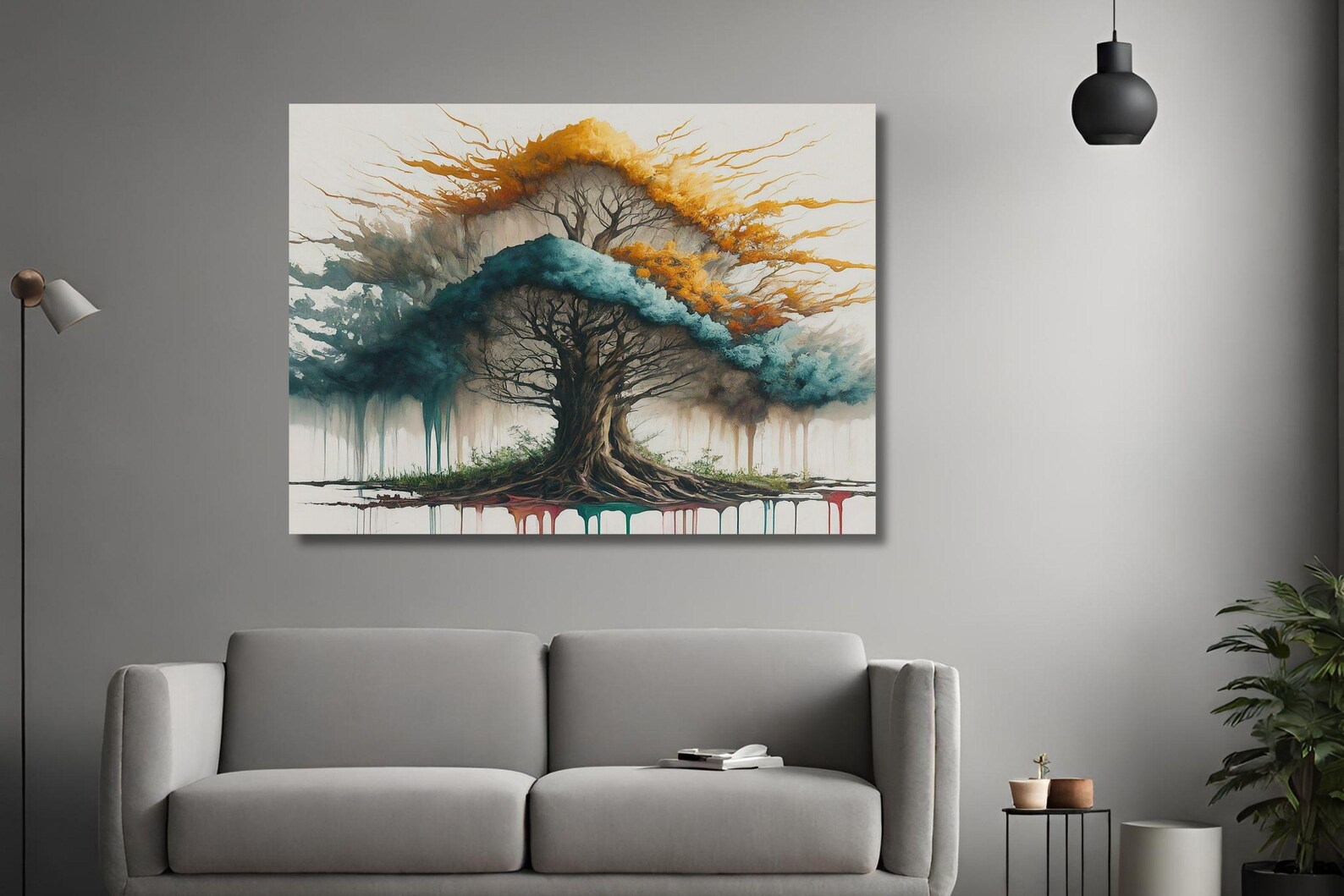 Tree of Life Artificial Intelligence Wall Art, Tree of Life Painting ...