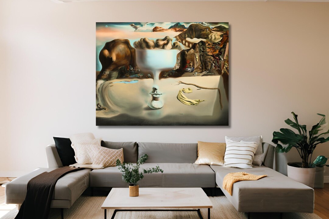 Salvador Dali Apparition of A Face and Fruit Dish on A Beach Poster ...