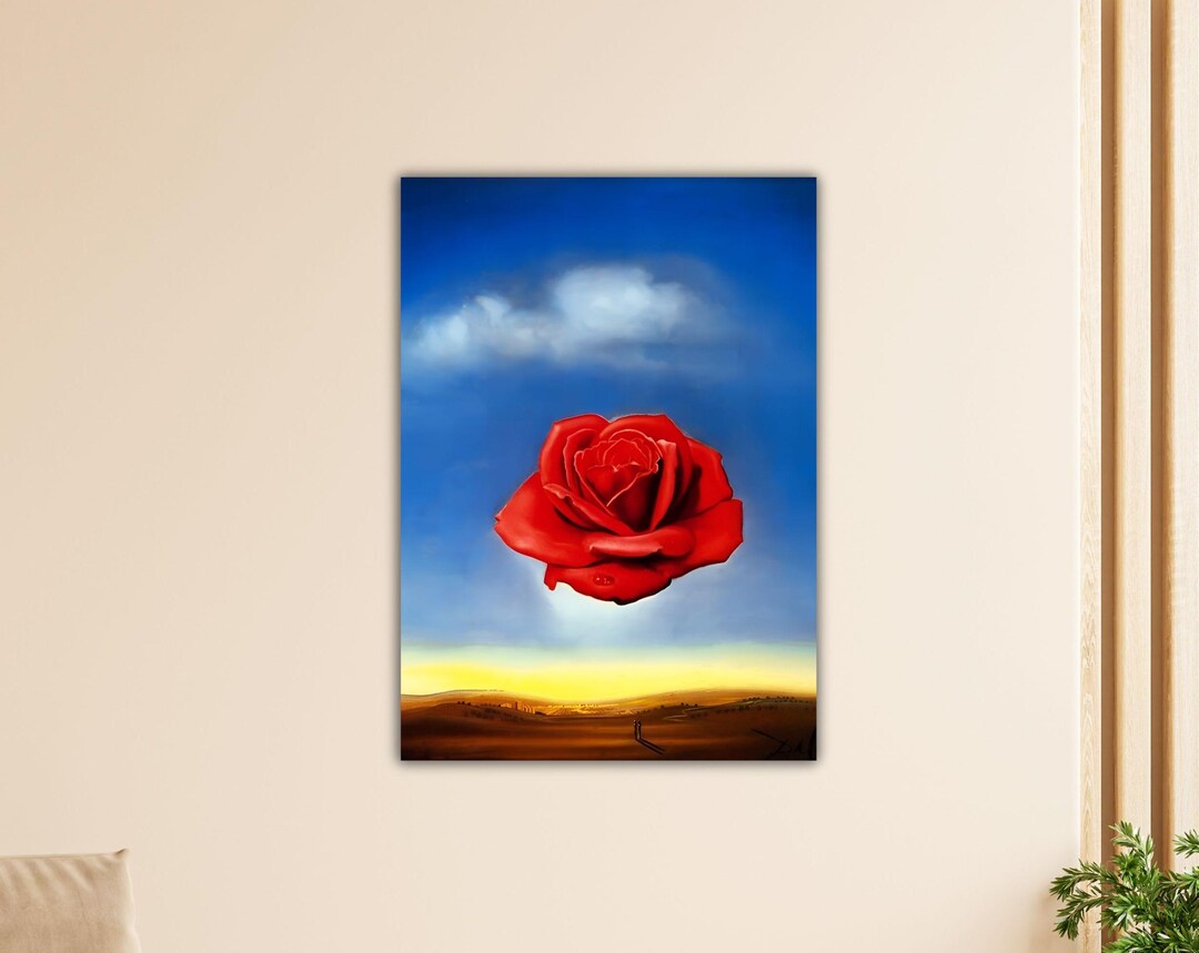 Salvador Dali Meditative Rose Canvas Home Wall Decor Exhibition Poster ...