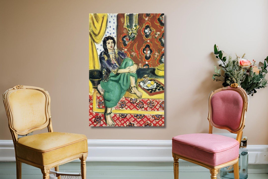 Odalisque Sitting With Board 1928, Matisse Art Print, Exhibition Poster ...