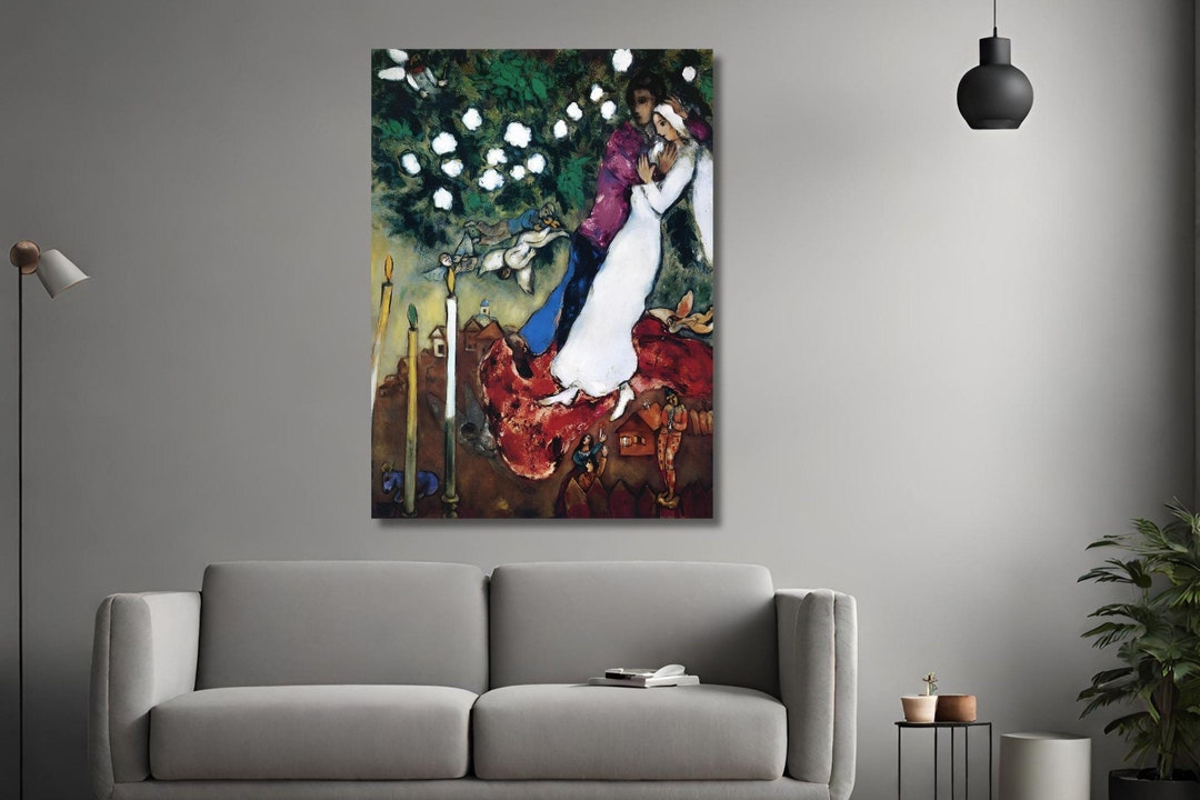 Marc Chagall Bride and Other Canvas Wall Art,exhibition Poster,chagall ...