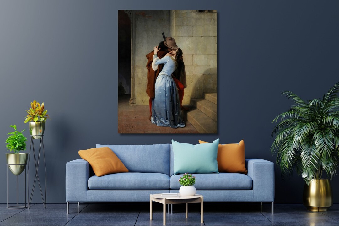 Francesco Hayez, the Kiss 1859, Canvas Wall Art, Famous Canvas Decor ...